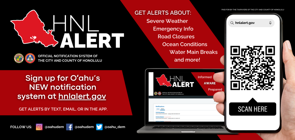New HNL Alert Notification System – Be Ready Mānoa